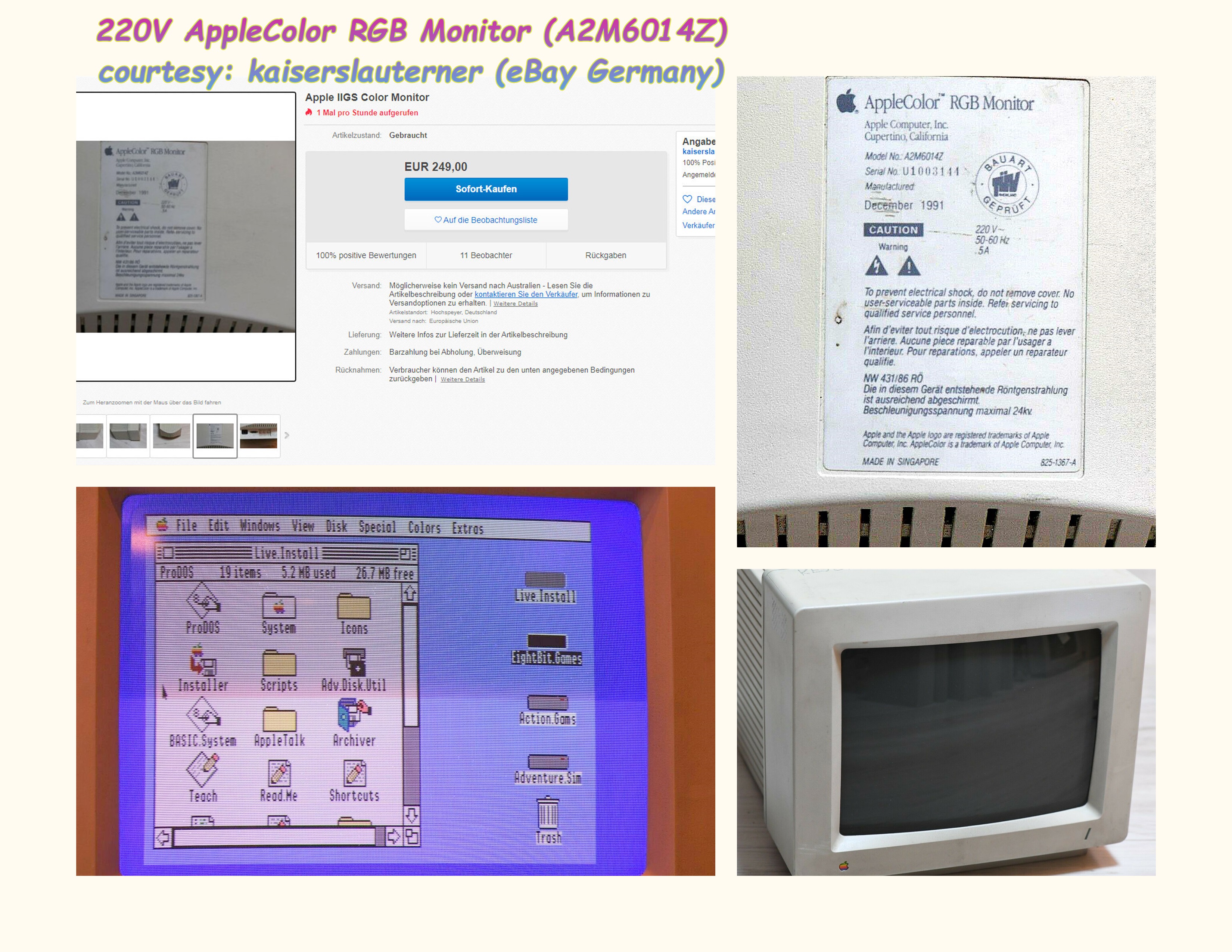 Apple II CRT Monitors - the Anti-Glare Experience