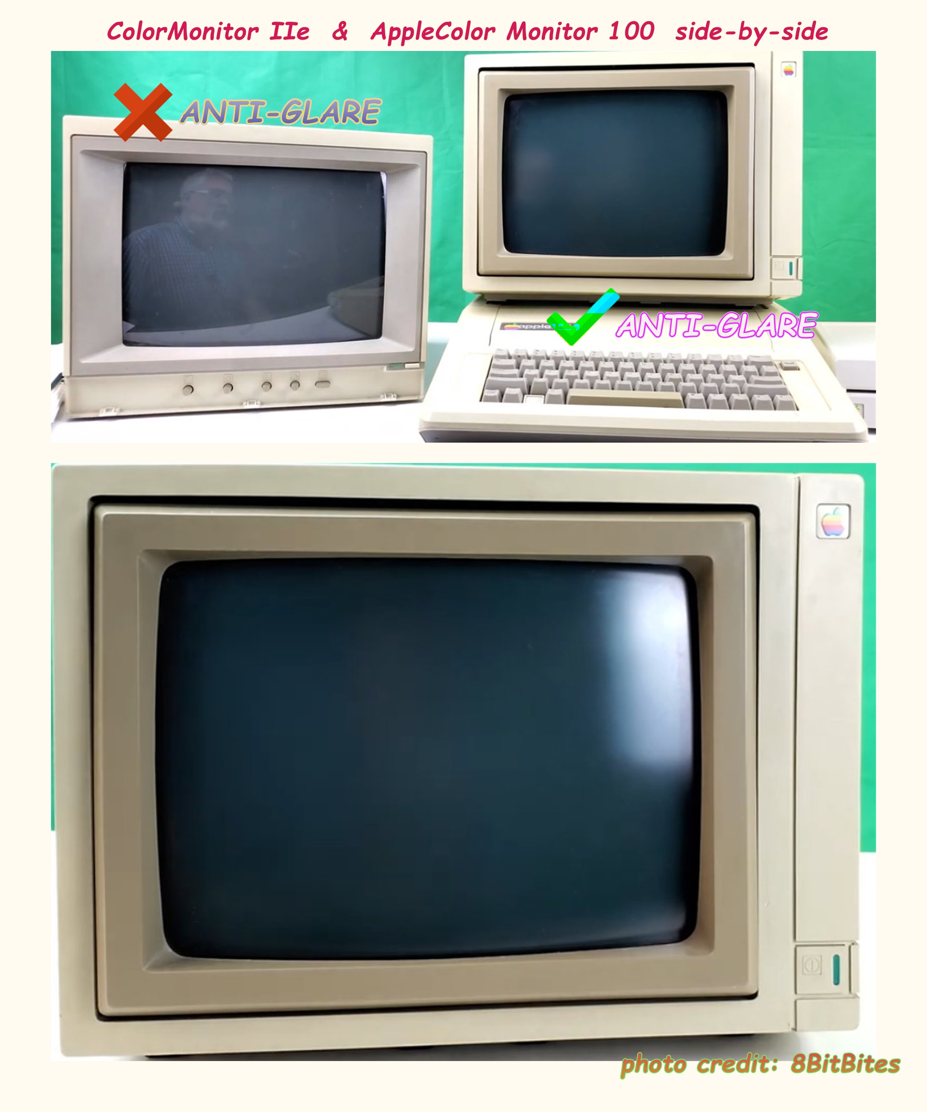 Apple II CRT Monitors - the Anti-Glare Experience