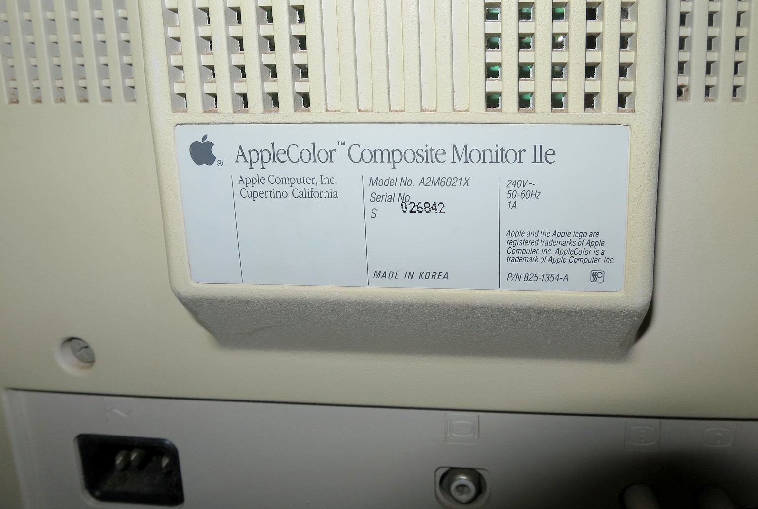 Apple IIe Colour Composite CRT Monitor - no colour (sort of?) \ VOGONS