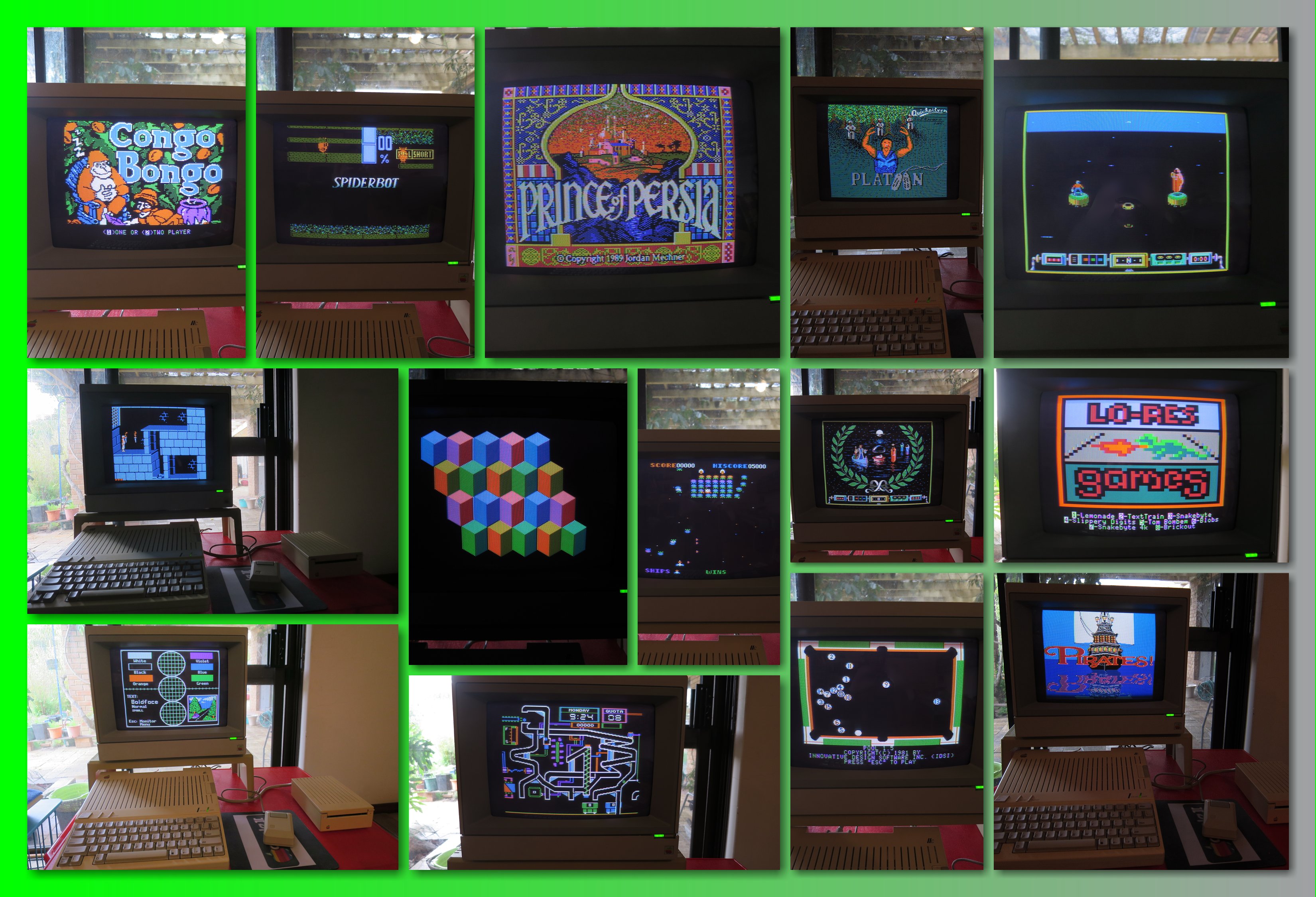 Platinum Apple IIe & AppleColor Monitor - International Varieties